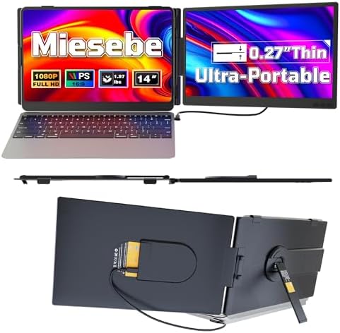 Amazon.com: Miesebe Laptop Screen Extender 14", Ultra Thin 0.27'' FHD ...