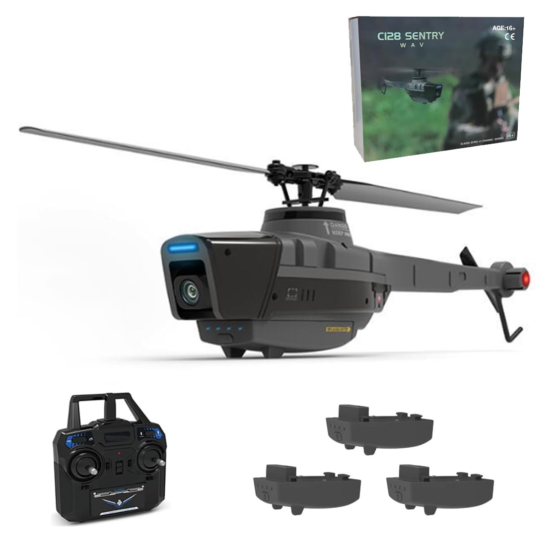 Amazon.com: OYDL C128 RC Helicopter Toy with 1080P Camera, 2.4G RC 4CH ...