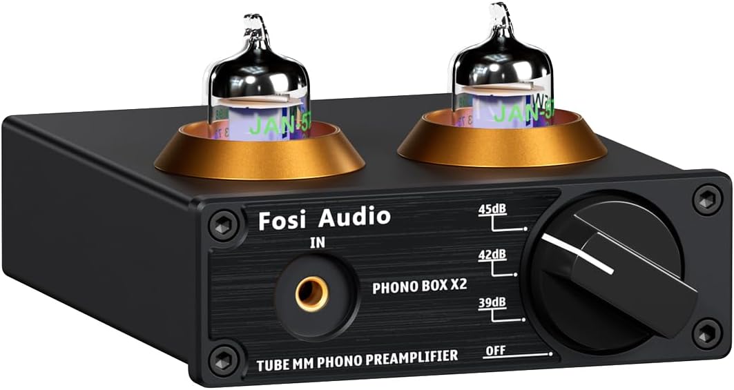 Fosi Audio Box X2 Phono Preamp for Turntable Preamplifier MM Phonograph ...