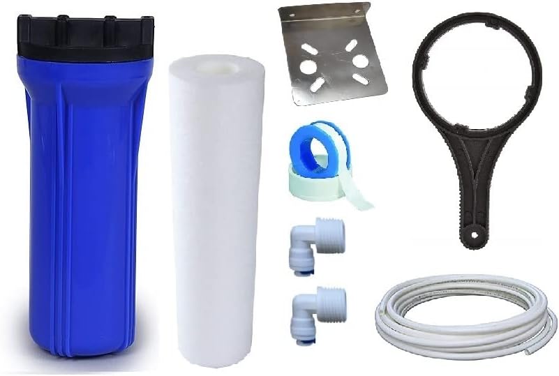 KRPLUS 10 Inch Jumbo Pre-Filter Housing 1/2" Inlet/Outet with 5 Micron ...