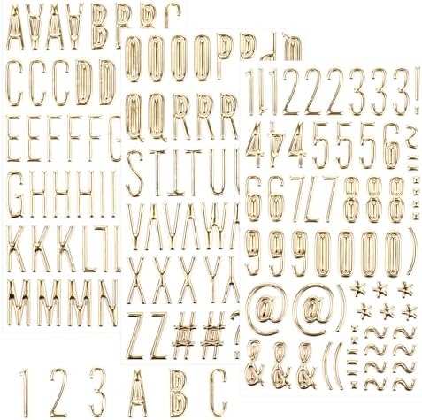 Amazon.com: 169 Piece 3D Gorgeous Gold Letter and Number Stickers 1Inch ...
