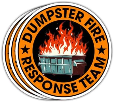 Amazon.com: MAIANEY (3 Pcs) Funny Dumpster Fire Sticker Dumpster Fire ...