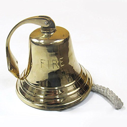 Amazon.com: Large "Fire" Solid Cast Brass Ship'S Bell 8" Nautical Wall ...