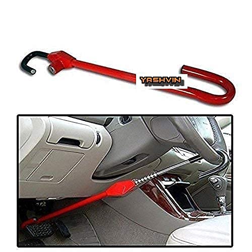 YASHVIN Steering Wheel Brake Lock Anti-Theft Retractable Double Hook ...