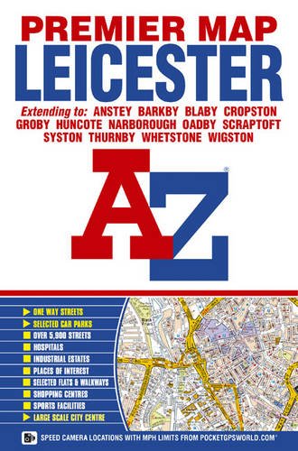 Amazon | Leicester Premier Map (A-Z Premier Street Maps) | Geographers ...