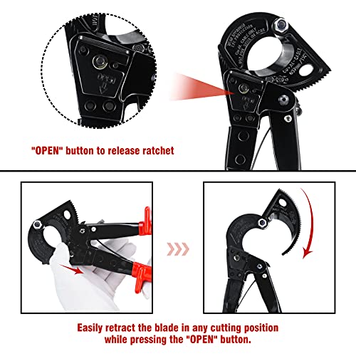 Snapklik.com : Cable Cutters - Ratcheting Cable Cutters Heavy Duty For ...