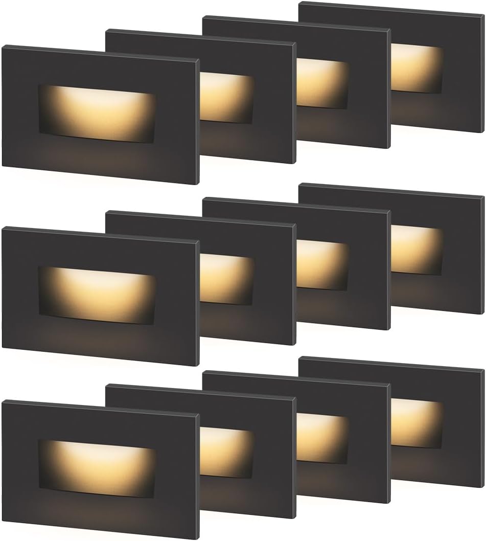 kadision 120V Dimmable LED Step Lights, 3000K/4000K/5000K Selectable, 3 ...