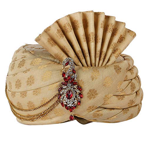 Buy Din Shagna Da Men's Beige Safa/Turban/Pagdi for Men, Dulha Marriage ...