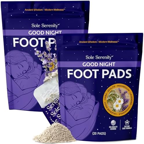 Amazon.com : Sole Serenity Good Night Foot Pads with Zeolite (2 Pack ...