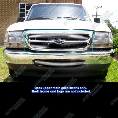 Fits 1998-2000 Ford Ranger Main Upper Billet Grille Insert MOTORS Car ...