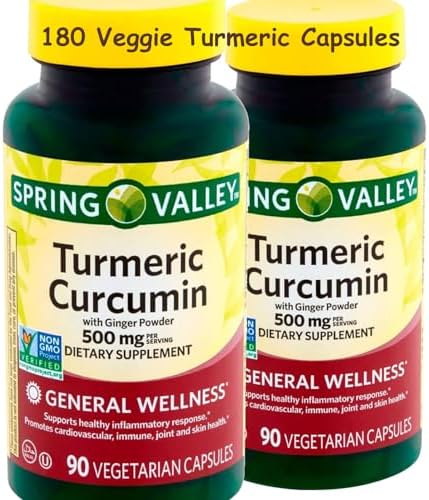 Amazon.com: Spring Valley Turmeric Curcumin 500mg with 50mg Ginger ...