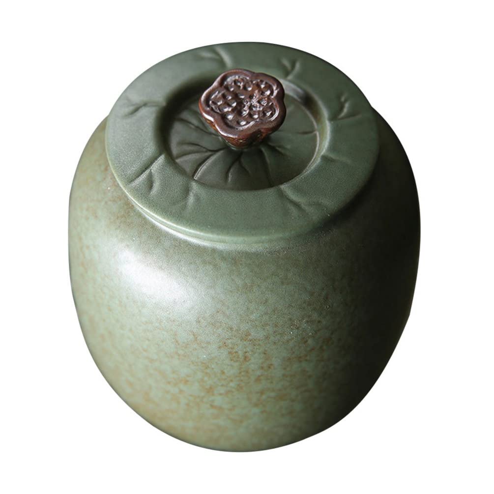 Tofficu Glass Storage Jars Tea Canister Ceramic Tea Loose Tea Tea ...