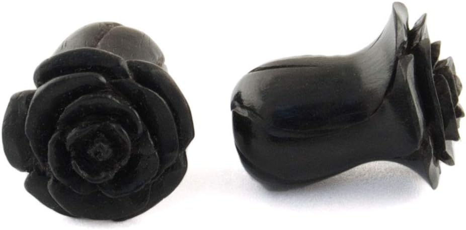 Amazon.com: Pair of Arang Wood Rosebud Plugs: 7/16" : Clothing, Shoes ...