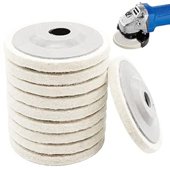 Amazon.com: Wool Polishing Wheel Disc - 4 Inch Round Wool Felt Disc ...