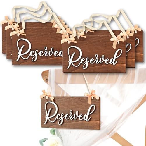 Amazon.com: Reserved Seating Signs For Chairs - 6 Pcs Row Reserved ...