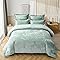 Amazon.com: Fredsure Distressed Velvet Comforter Set, 5 Pieces Gold ...