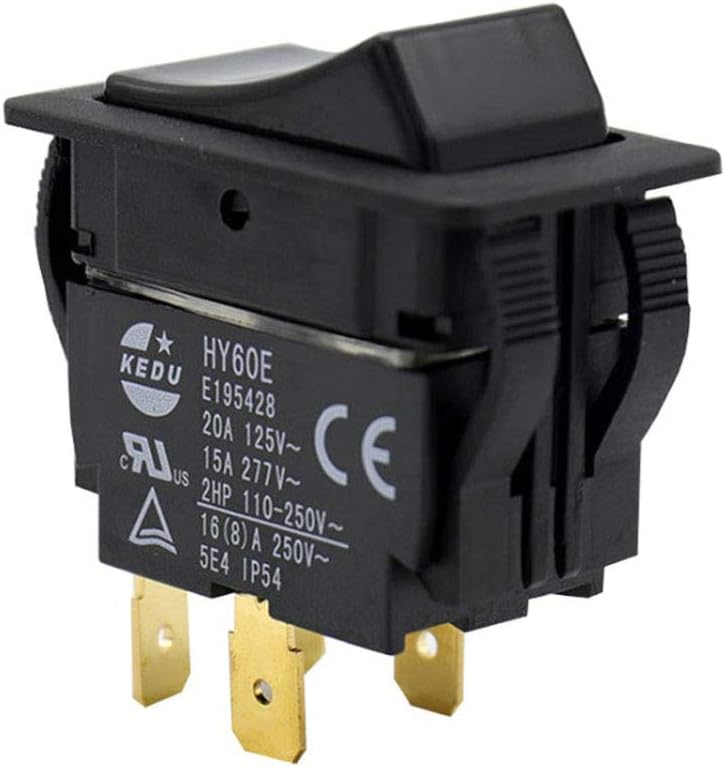 2 Pieces KEDU HY60E 4Pins Rocker Switch ON Off Push Button Switches ...