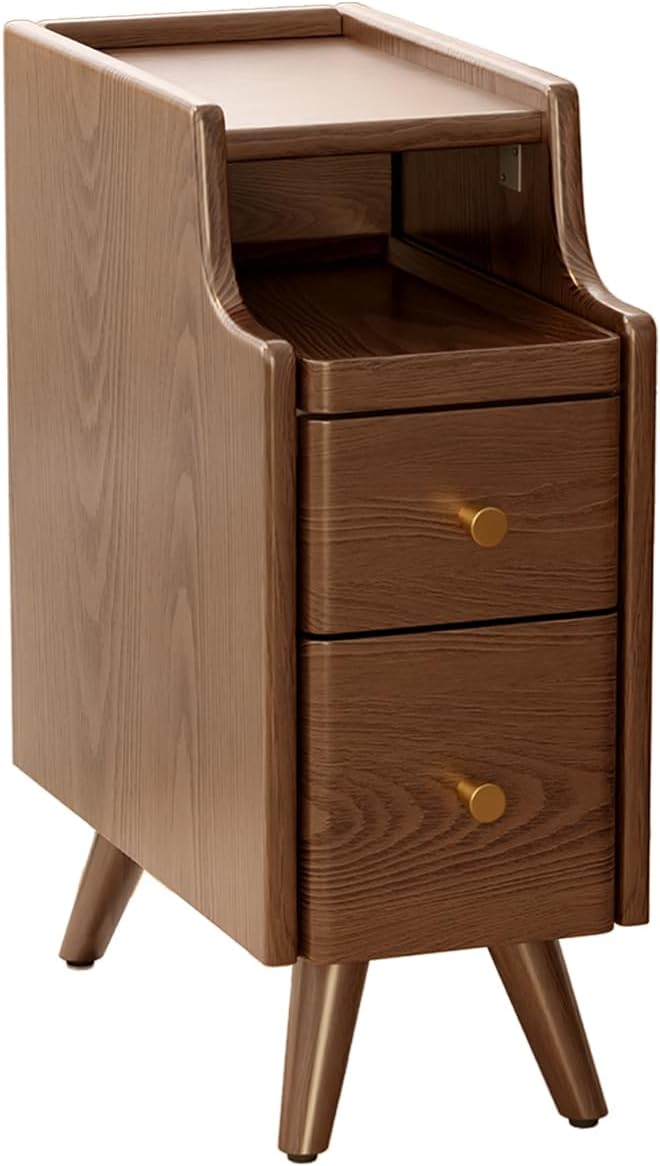 Amazon.com: KASLANDI Small Nightstand,Solid Wood Nightstand with ...