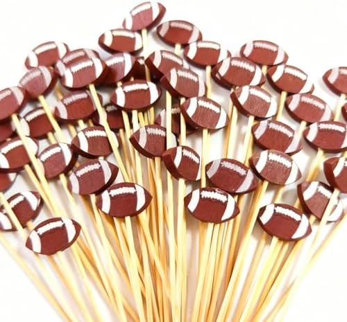 Amazon.com: 100pcs Football Cocktail Picks Decorative Toothpicks Fruit ...