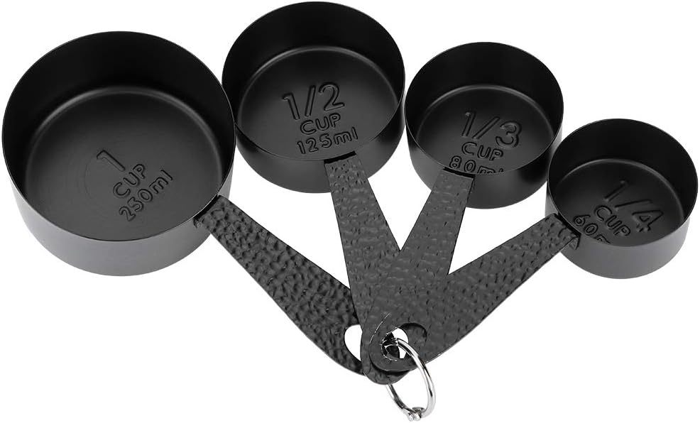 Amazon.com: 4Pcs Measuring Spoon Set, Black Stainless Steel Kitchen ...