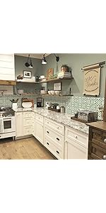 Neukids 36pcs Sage Green Scrub Tile Stickers, Self-Adhesive Tile ...