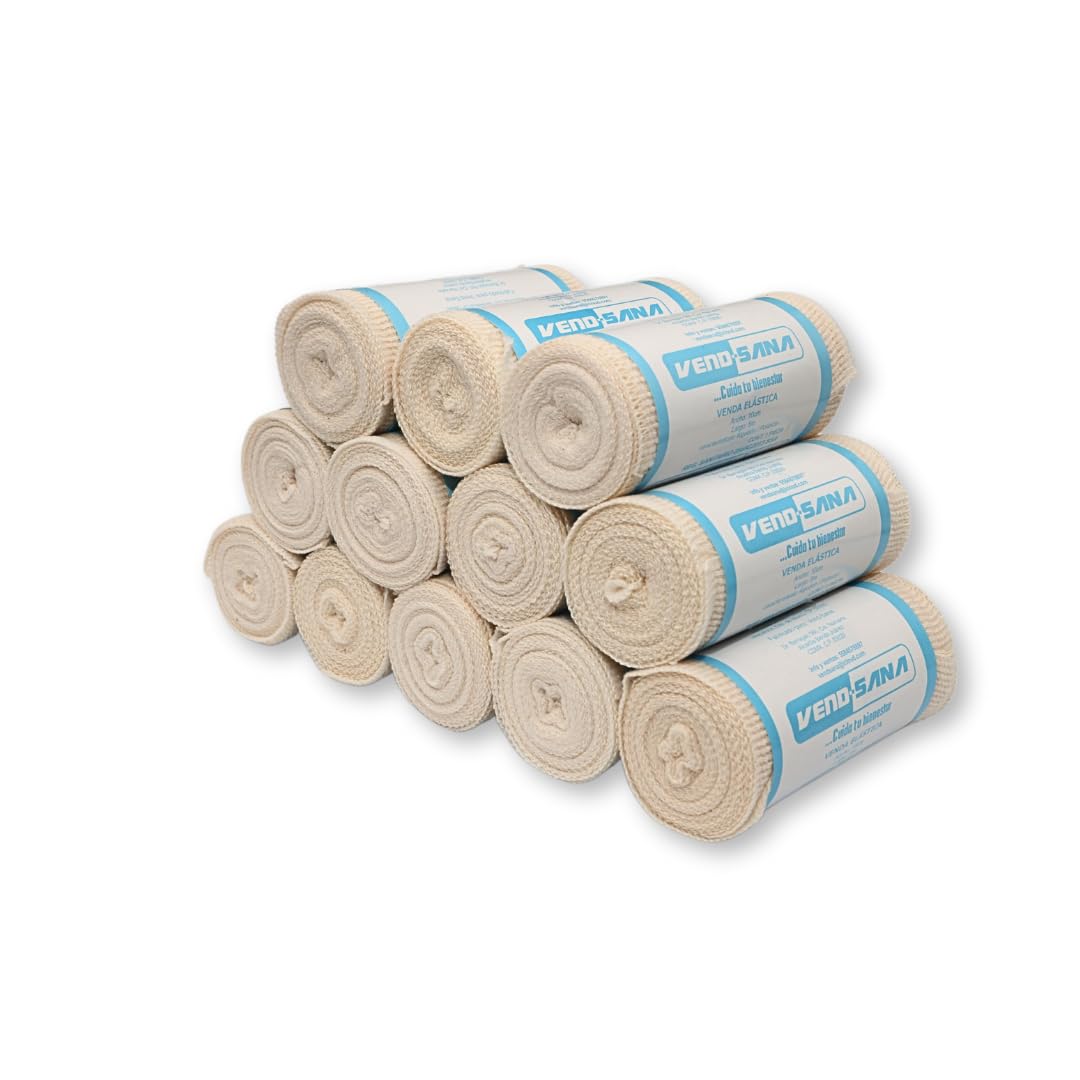 VendSana | Paquete de 12 Vendas Elásticas Cohesivas - Algodón y ...