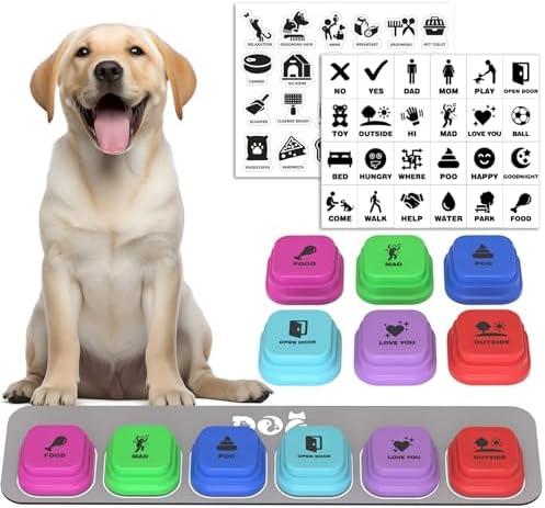 Amazon.com : Dog Buttons for Communication Starter Pack, 6 Dog Talking ...