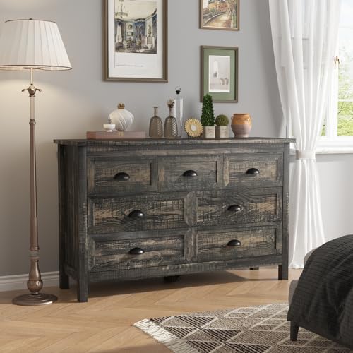 Amazon.com: T4TREAM Farmhouse 7 Drawers Dresser for Bedroom, 54" Wide ...