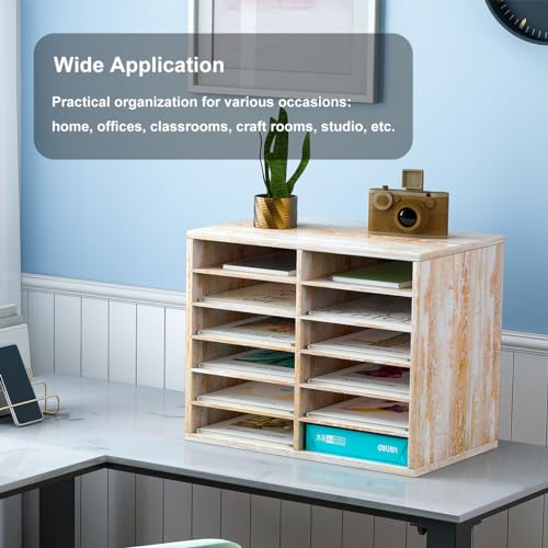 Snapklik.com : Countertop Mail Sorter Organizer, Wooden Literature ...