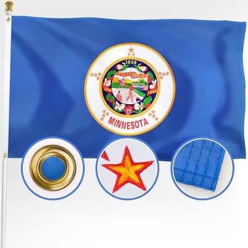 Amazon.com : XIFAN Premium New Minnesota State Flag 3x5 ft Outdoor ...