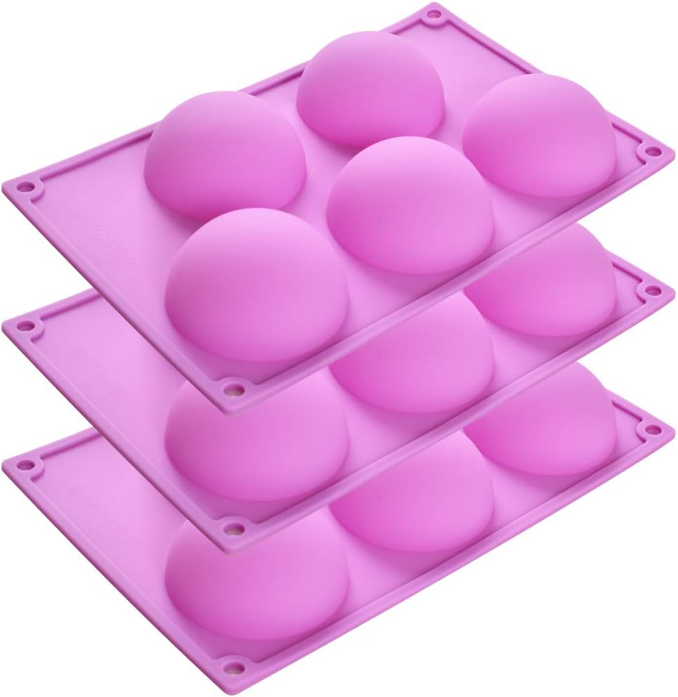 Amazon.com: Newk 6 Holes Semi Sphere Silicone Mold, 6 Packs 6-Cavity ...