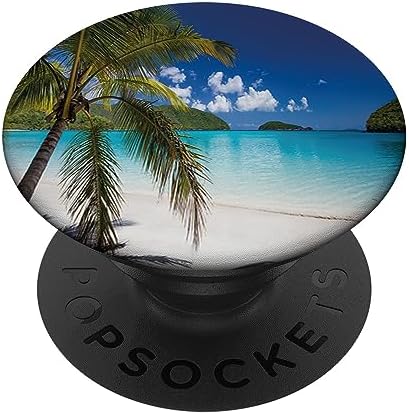 Amazon.com: Tropical Beach Palm Tree Ocean Getaway Vacation PopSockets ...