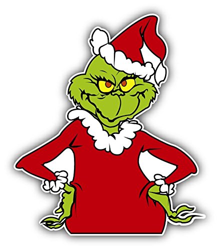 Amazon.com - The Grinch Christmas Car Bumper Vinyl Sticker Decal 4'' X 5''