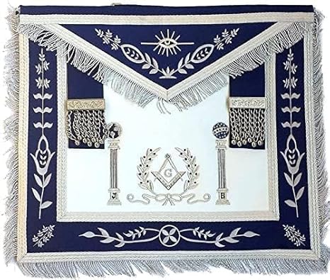 Amazon.com: Masonic Apron Grand Master Mason Square G & Pillars ...