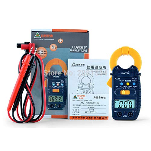 A3399 Mini Digital Clamp Multimeter Meter Current AC/DC Voltage ...