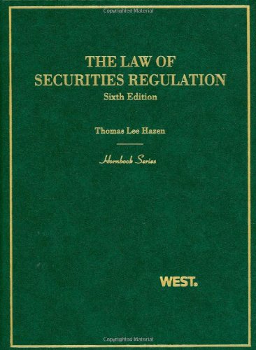 The Law of Securities Regulation (Hornbooks): Hazen, Thomas ...