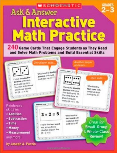 Ask & Answer Interactive Math Practice: Grades 2 3: 240 Game Cards That ...