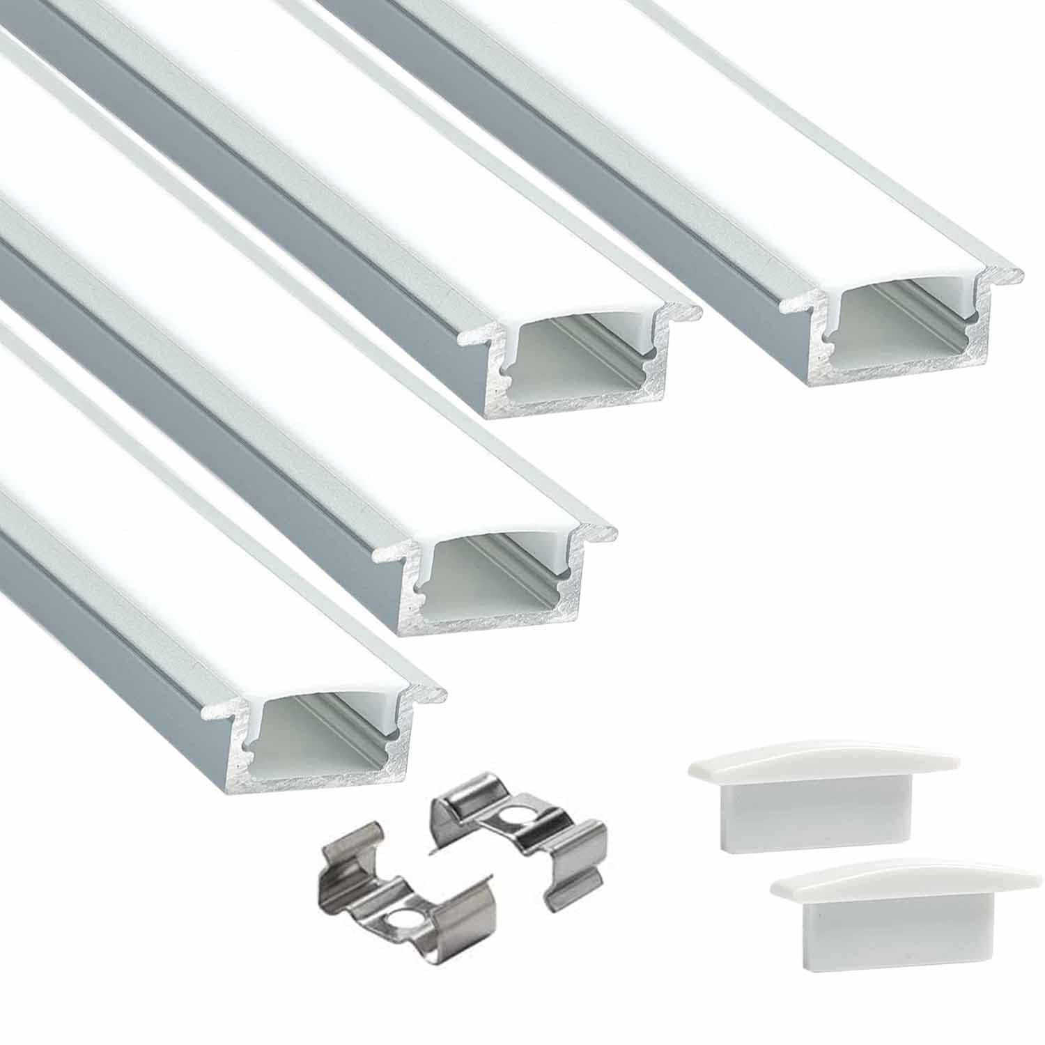 Buy Abaj Lighting Aluminium Rectangular Conciled LED 1Meter Profile ...