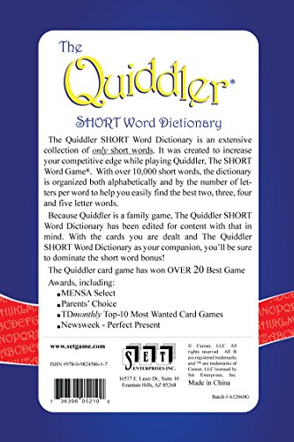The Quiddler SHORT Word Dictionary - Want It All