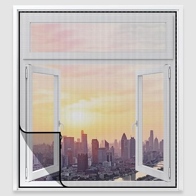 Polyester Magnetic Window Net with Self Adhesive Hook Tape Windows Net ...