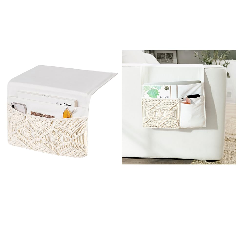 Amazon.com: Mkono Macrame Bedside Caddy Storage Organizer Boho Remote ...