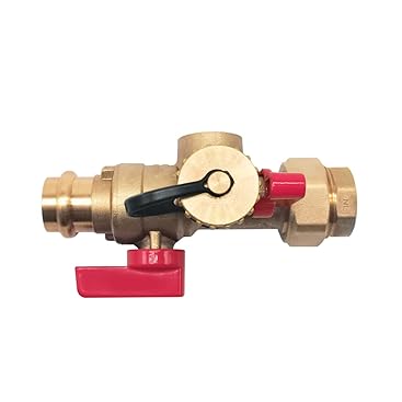 3/4 inch Press Tankless water heater isolation service valve kit with ...