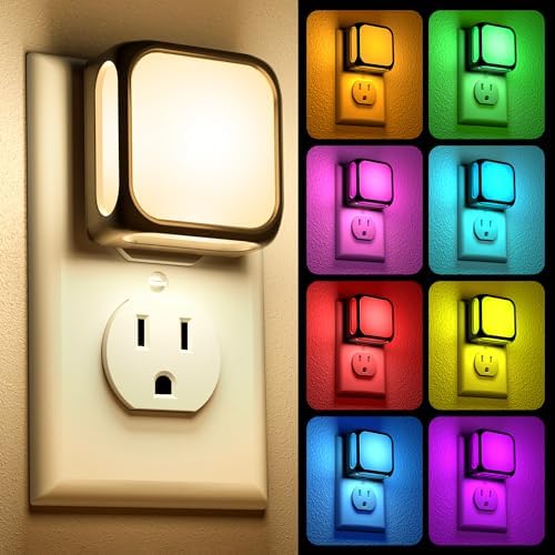 GE Color-Changing LED Night Light, Plug Into Wall, Dusk to Dawn Sensor ...