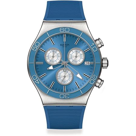Amazon.co.jp: [スウォッチ] 腕時計 Swatch COBALT LAGOON New Irony Chrono YVS496 ...