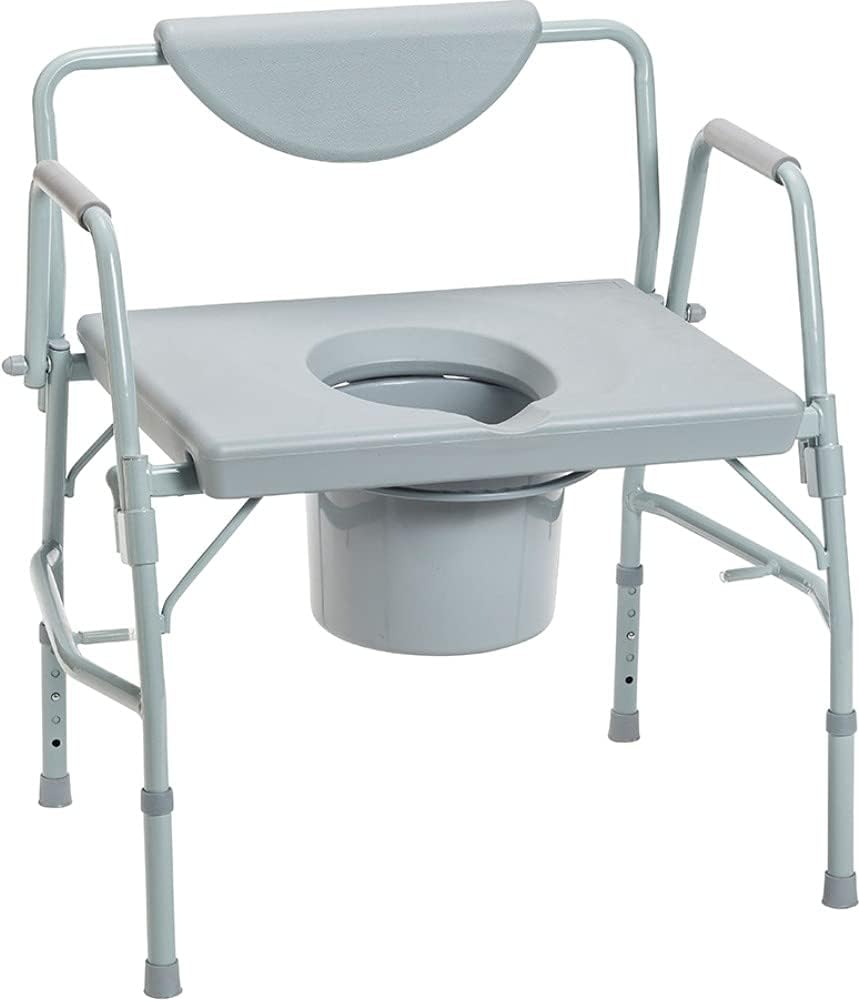 Amazon.com: Drive Medical 11135-1 Deluxe Bariatric Drop-Arm Commode ...