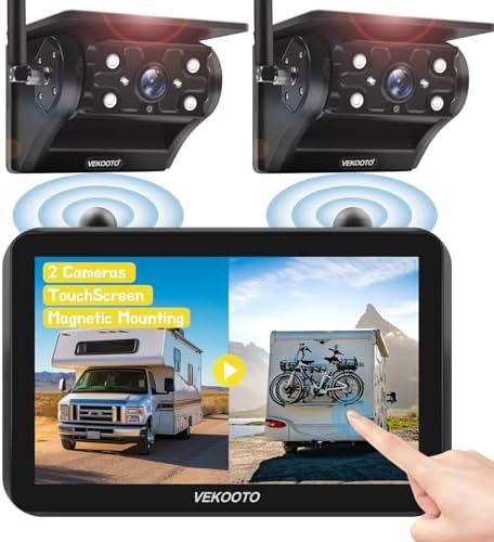 Amazon.com: DVKNM Magnetic Solar Wireless RV Backup Camera, 1080P 7 ...