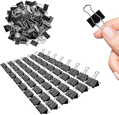 Amazon.com : Office Binder Clips - 72 Pack, 3/4 Inch, Black, Small ...