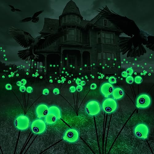 Amazon.com : [Timer & 8 Modes] Halloween Eyeballs String Lights ...