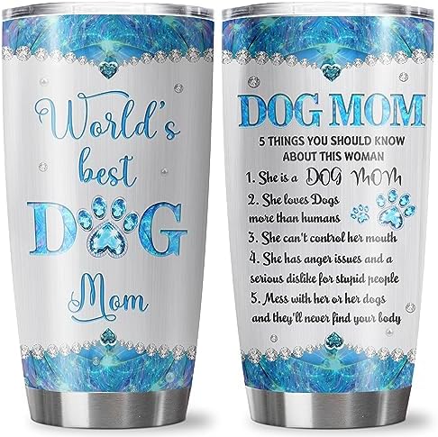 Amazon.com | Noxulie Dog Mom Tumbler - Dog Mom & Lovers Gifts - Mothers ...
