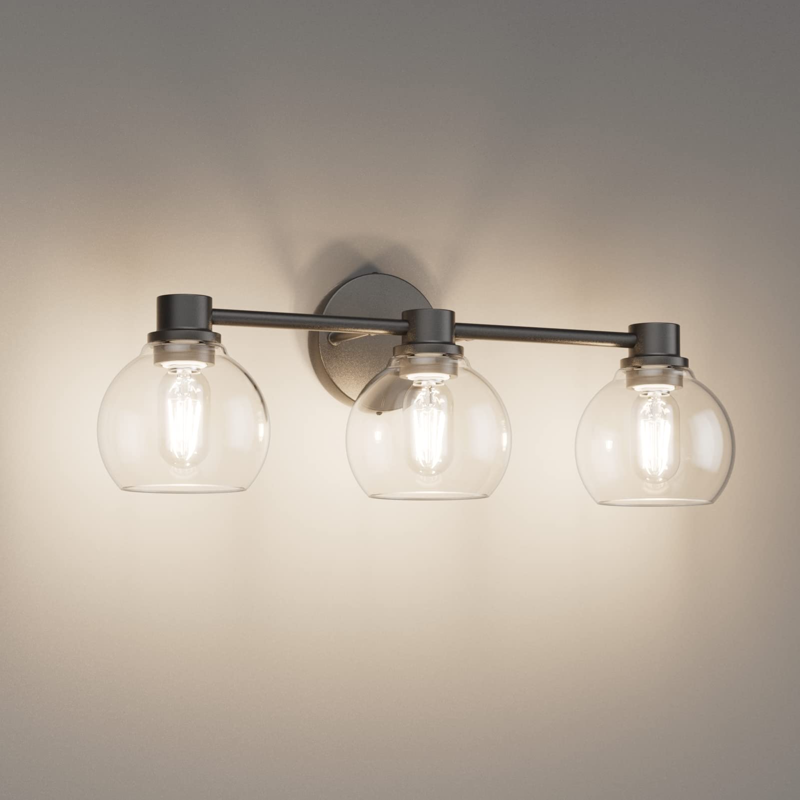 Tipace Industrial Bathroom Vanity Lighting Fixtures 3-Lights Vintage ...